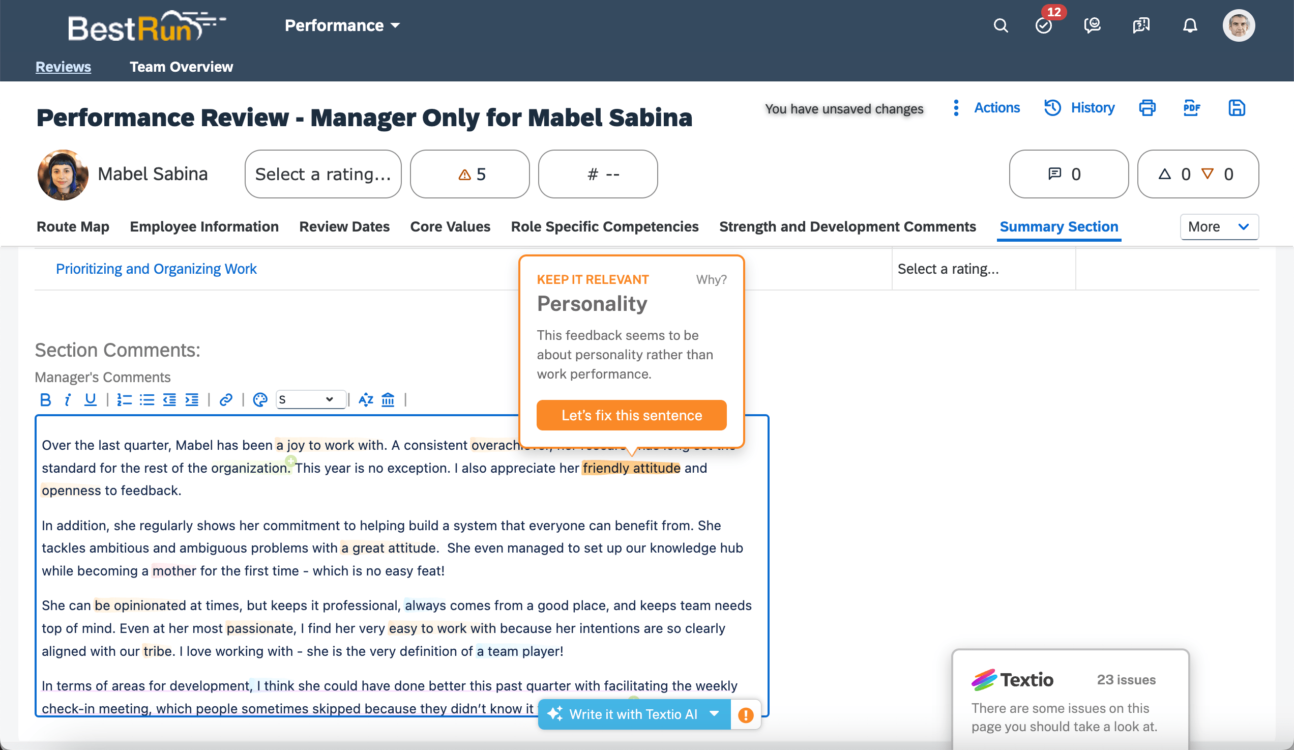 Announcing AI-powered performance reviews with Textio for SAP SuccessFactors – Textio blog